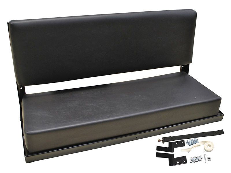 Rear Seat Assembly 2-Man Series 2-3 Defender Black Vinyl — 3 Brothers ...