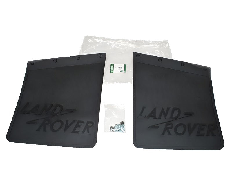 Genuine Land Rover Logo Rear Mud Flaps Pair Series — 3 Brothers Classic ...